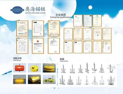 China Qingdao Aohai Shipping Equipment aohai 78mm marine ship anchor chain for sale