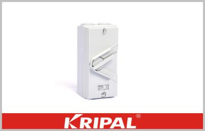 China UKF2 TWO Platic Screw Weatherproof Outdoor Sockets Isolating Switches Four Screws for sale