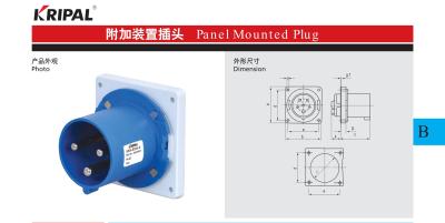 Cina Norma di IEC della spina montata pannello industriale trifase di IP44 230V 63A in vendita