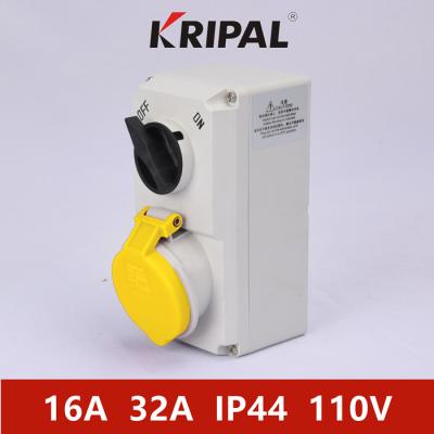 China de Enige Fase Geschakelde Contactdoos van 16A 32A IP44 met Mechanische Koppeling Te koop