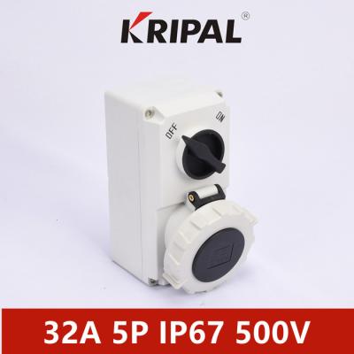 China De nylon Materiële van de de Met elkaar verbonden Schakelaarcontactdoos van IP67 3P 4P 5P 32A norm van CEI Te koop