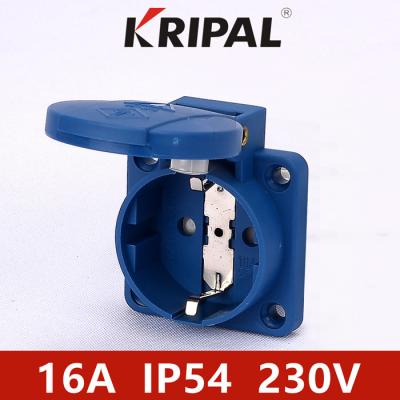 China IP54 padrão alemão azul de 16 ampères para o soquete adicional industrial à venda