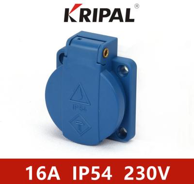 Cina IP54 una norma tedesca blu di 16 amp per l'incavo supplementare industriale in vendita