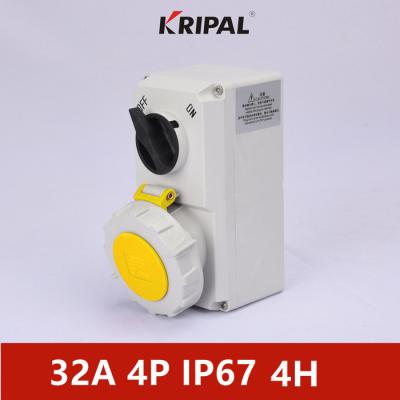 中国 KRIPAL三相32A IP67のかみ合わせたスイッチ ソケットIECの標準 販売のため
