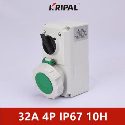 中国 KRIPAL三相32A IP67のかみ合わせたスイッチ ソケットIECの標準 販売のため