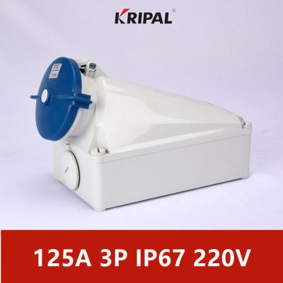 Cina incavo fissato al muro industriale standard di IEC di 125A IP67 220V 3P impermeabile in vendita