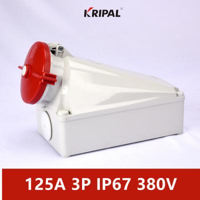 Cina incavo fissato al muro industriale standard di IEC di 125A IP67 220V 3P impermeabile in vendita
