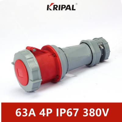 中国 IP67 63A 4ポーランド人の防水産業コネクターのニッケルはめっきした 販売のため