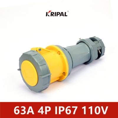 Cina Connettore industriale impermeabile di IP67 63A 4 Palo nichelato in vendita