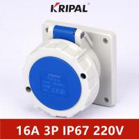 China IP67 3 Pole 16A Single Phase Panel Mounted Socket IEC standard for sale
