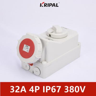 Cina Contenitore impermeabile di 3h IP67 32A 4 Pin Plug Socket For Refrigerated in vendita