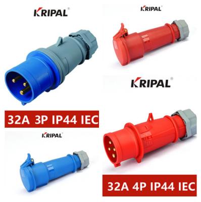 Cina IP44 spine industriali di IEC di 32 amp e connettori 3P 4P 5P impermeabili in vendita