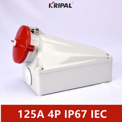 中国 プラグIECの標準の125A 380V IP67の産業壁に取り付けられたソケット 販売のため