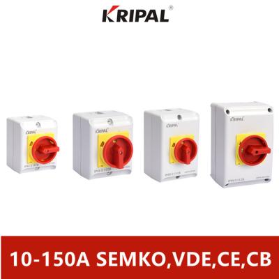 China De Isolatorschakelaar van IP65 10-150A 230-440V 3P 4P met Beschermende Doos Te koop