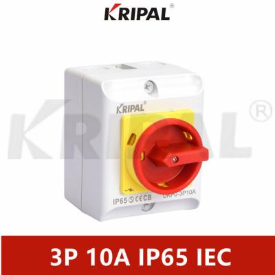 China padrão giratório impermeável do IEC da comutação do interruptor do isolador de 10A 3 Polo à venda
