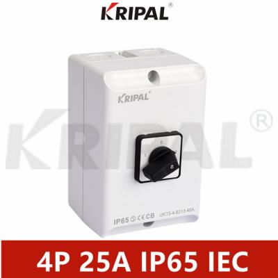 中国 RoHS標準的なIP65 25A 4ポーランド人3の位置の防水ロータリー スイッチ 販売のため