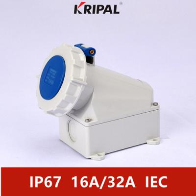 中国 ちり止めIP67 230V 16Aの産業壁に取り付けられたソケットIECの標準 販売のため