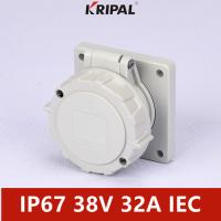 China 48V 32A IP67 3P Low Voltage Panel Mounted Socket IEC Standard for sale