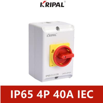 China Maken Elektro Roterende Schakelaars 4 Pool 40A van KRIPAL IP65 CEI-Norm waterdicht Te koop