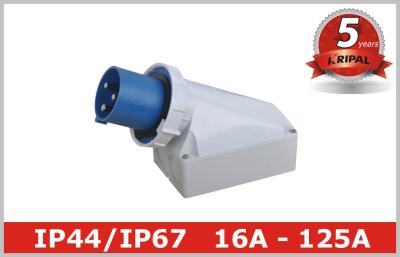 China As tomadas de 125 ampères IP67 63A e os soquetes industriais 230V 380V, surgem montado à venda