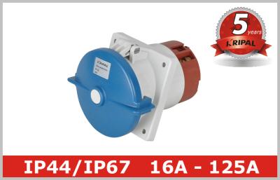 中国 CEEは産業電気まっすぐなか斜めの同じ高さの取付けられたソケット/容器IP44/IP67 Standard16A、32A、63A、125Aフランジを付けたようになりました 販売のため