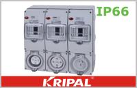 China 5 Pin Combination Switch And Outlet 40 Amp , Outdoor Plug Socket for sale