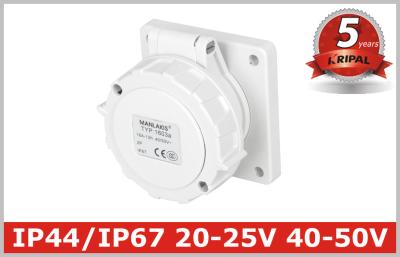 Cina Il pannello di potere industriale a bassa tensione IP67 ha montato l'incavo 2P, 2P+E, 20V-25V, 40V-50V, 16A, 32A 5 anni di garanzia in vendita