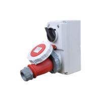 China Red IP67 Industrial Interlocked Switch Socket Plug 16A 5 Pole Moistureproof for sale