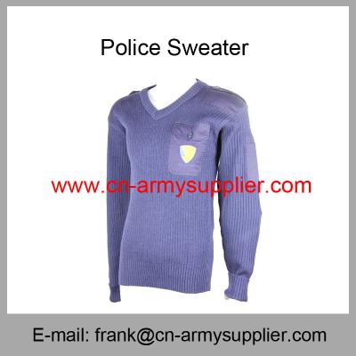 China Wholesale Cheap China Army Navy Blue Wool Military Police Sweater for sale