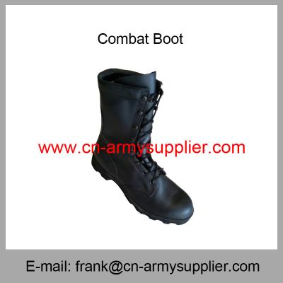 China Wholesale Cheap China Military Black Leather Army Police DMS Combat Boot for sale