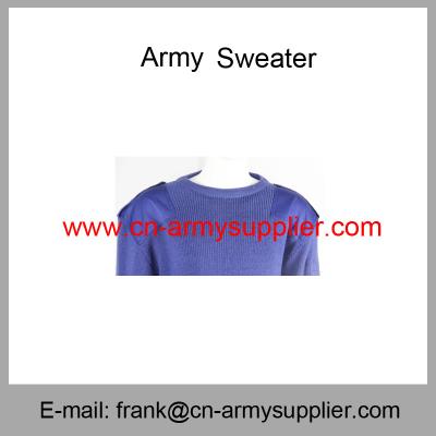 China Wholesale Cheap China Military Navy Blue Wool Acrylic  Army Police Jumper for sale