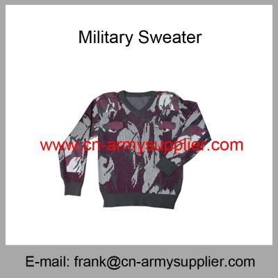 China Wholesale Cheap China Military Camouflage Wool Acrylic  Police Army Cardigan for sale