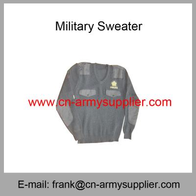 China Wholesale Cheap China Army Olive Green  Wool Acrylic  Police Military Jumper for sale