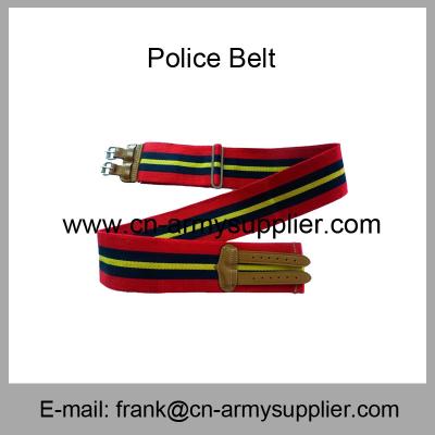 China Wholesale Cheap China Military Red Kenya Army Cotton Leather Buckle Police Belt for sale