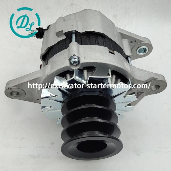 Alternator side profile showing mounting points