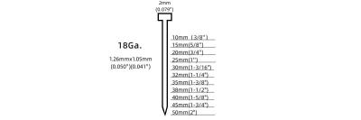 Cina F20 Unghie Brad durevoli da 18 calibri da 20 mm per la decorazione dei mobili in vendita