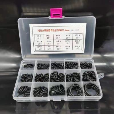中国 中国の工場NBR FKM製造業者の別のサイズおよび物質的なOのシール リングNBRのOリングのキット 販売のため