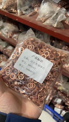 Cina La guarnizione di rame di schiacciamento del metallo della rondella ha personalizzato la resistenza di olio di colore in vendita