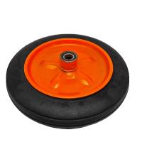 China OEM Plastic Trolley Wheel Moulding Solid Tyre Rubber Garbage Can Wheel for sale