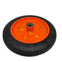 China OEM Plastic Trolley Wheel Moulding Solid Tyre Rubber Garbage Can Wheel for sale