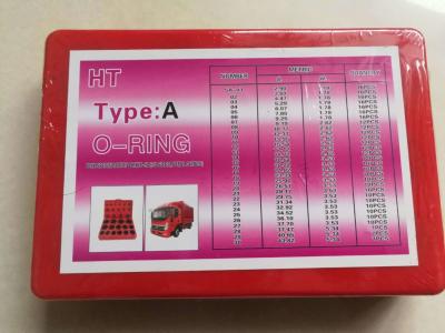 Cina Corredo 30sizes scatola di gomma di Kit Set Repair del giunto circolare di colore di giunto circolare del contenitore alta qualità rossa/gialla/blu di 382pcs del giunto circolare di specificazione della scatola in vendita