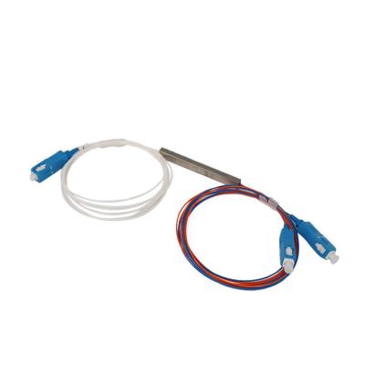 China Het Type van het Staalbuis van LSZH/PVC SC/UPC PLC Splitser 1x2 voor het Netwerk van FTTH FTTB FTTX Te koop