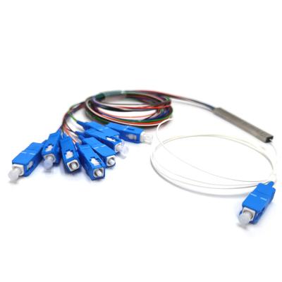 中国 LSZH/PVC SC/UPCの鋼鉄管はFTTH FTTB FTTXネットワークのためのPLCのディバイダー1x8をタイプする 販売のため