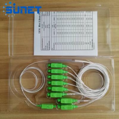 China Fabrieksvezel Optische Plc-splitser met 1 * 16 Sc Upc / Apc-staalbuistype Te koop