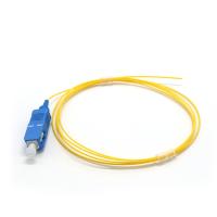 China 0.9mm MPO Pigtail SC/UPC Single Mode Simplex Fiber Optic Cable G652 G657 for sale