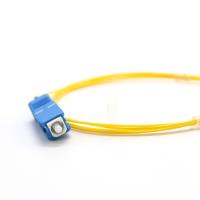 China 0.9mm MPO Pigtail SC/UPC Single Mode Simplex Fiber Optic Cable G652 G657 for sale