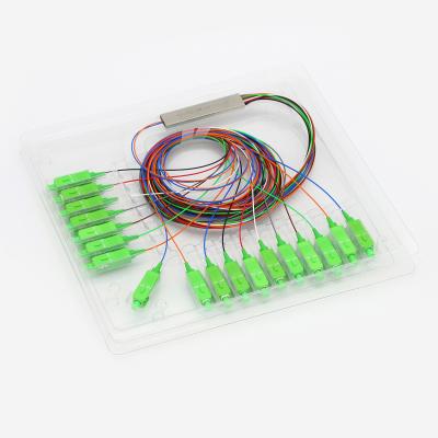China 2x16 staalbuis 1m Sc-APC Passieve Vezel Optische PLC Splitser Te koop