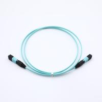 China Blue Single Mode Low Insertion Loss MPO Patch Cord 0.25dB 1310nm for sale