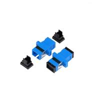 China SC UPC Single Mode Fiber Optic Adapter Blue FTTH Connector Low Loss 0.2dB for sale