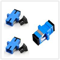 China SC UPC Single Mode Fiber Optic Adapter Blue FTTH Connector Low Loss 0.2dB for sale